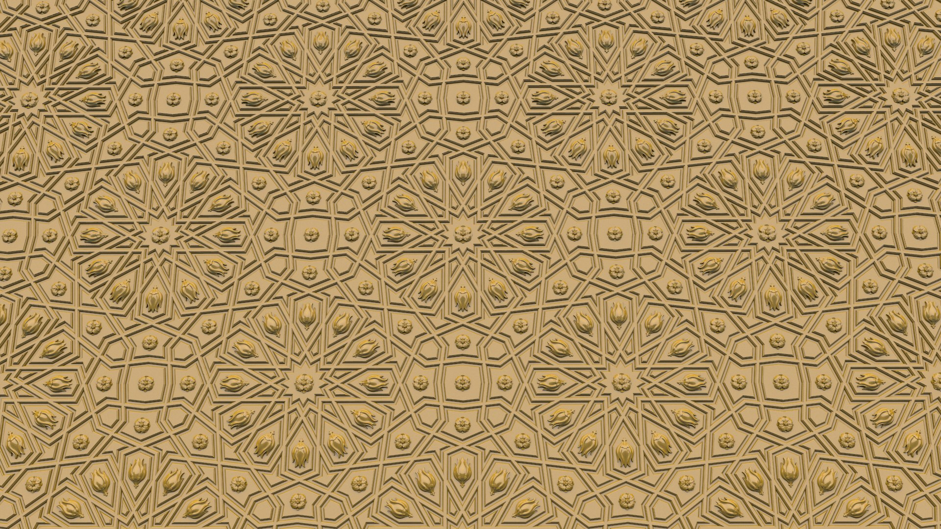 Luxury Ottoman Wall Panel Model - TurboSquid 2271207