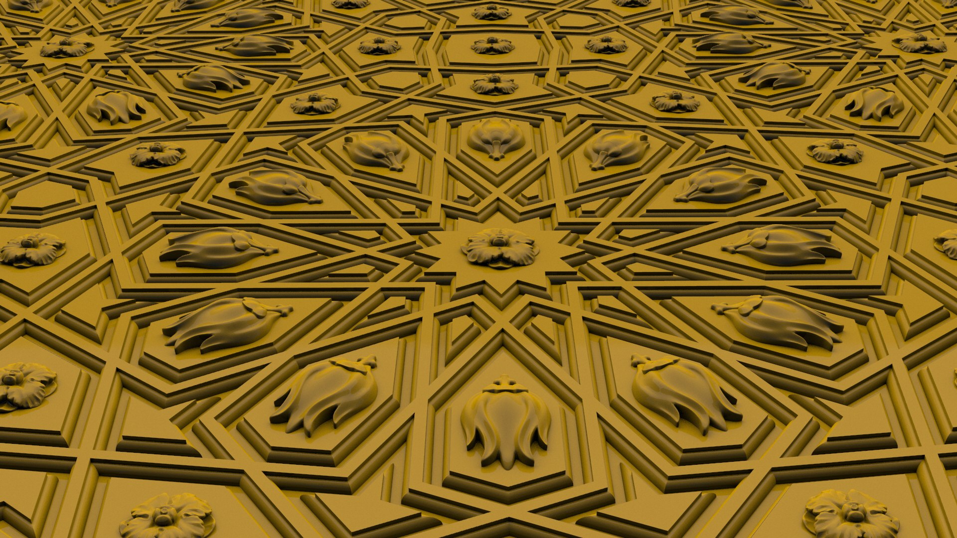 Luxury Ottoman Wall Panel Model - TurboSquid 2271207