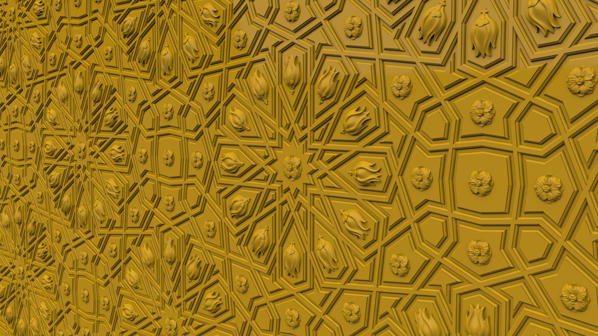 Luxury Ottoman Wall Panel Model - TurboSquid 2271207
