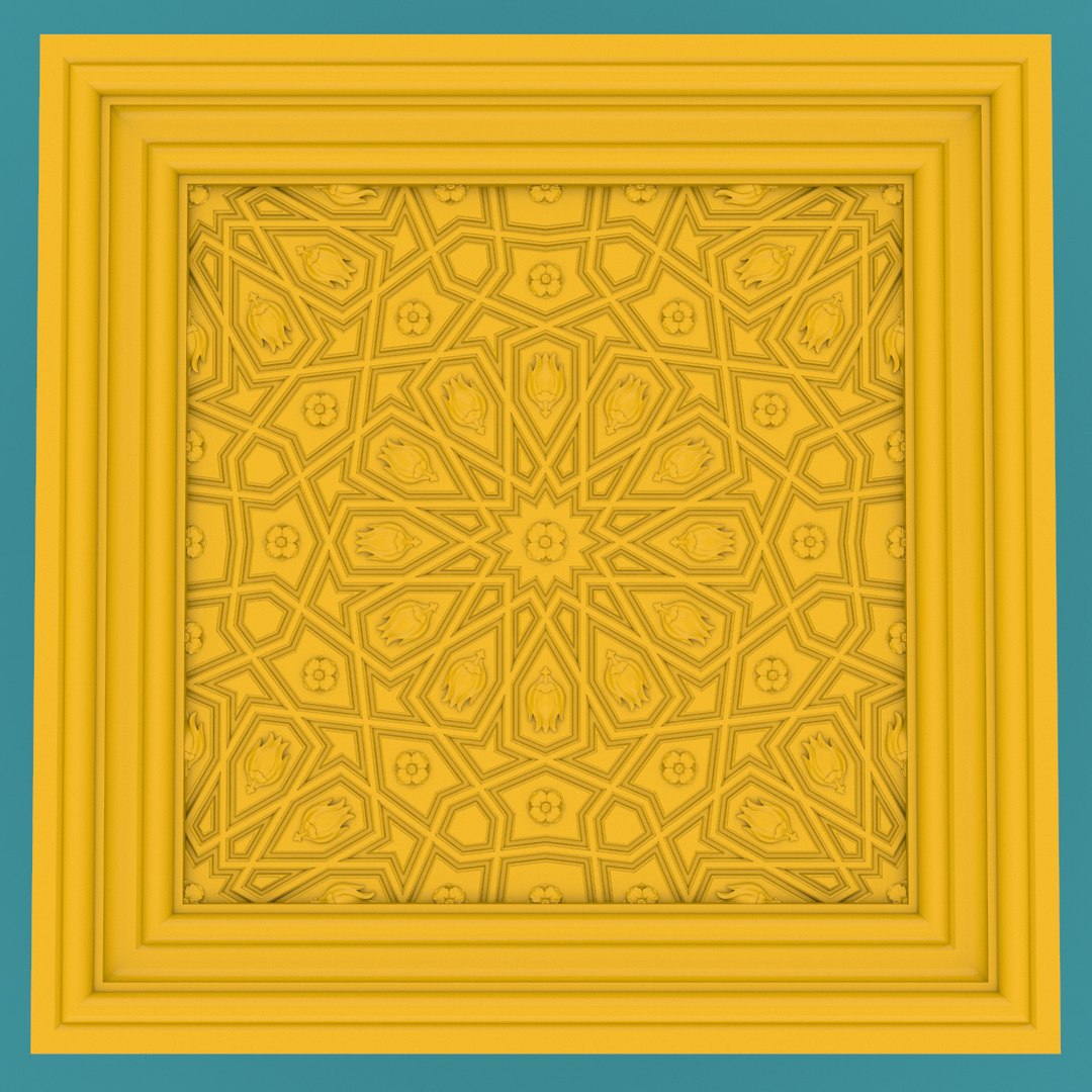 Luxury Ottoman Wall Panel Model - TurboSquid 2271207