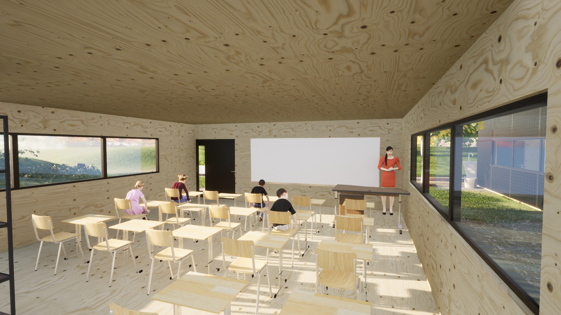 Modern Classroom 3D - TurboSquid 1743101