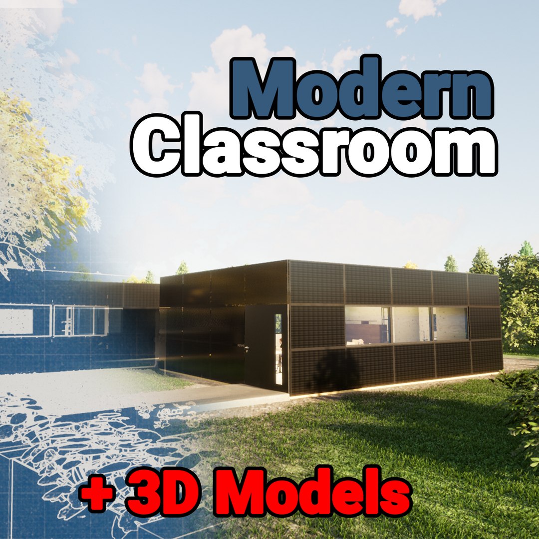 Modern Classroom 3D - TurboSquid 1743101