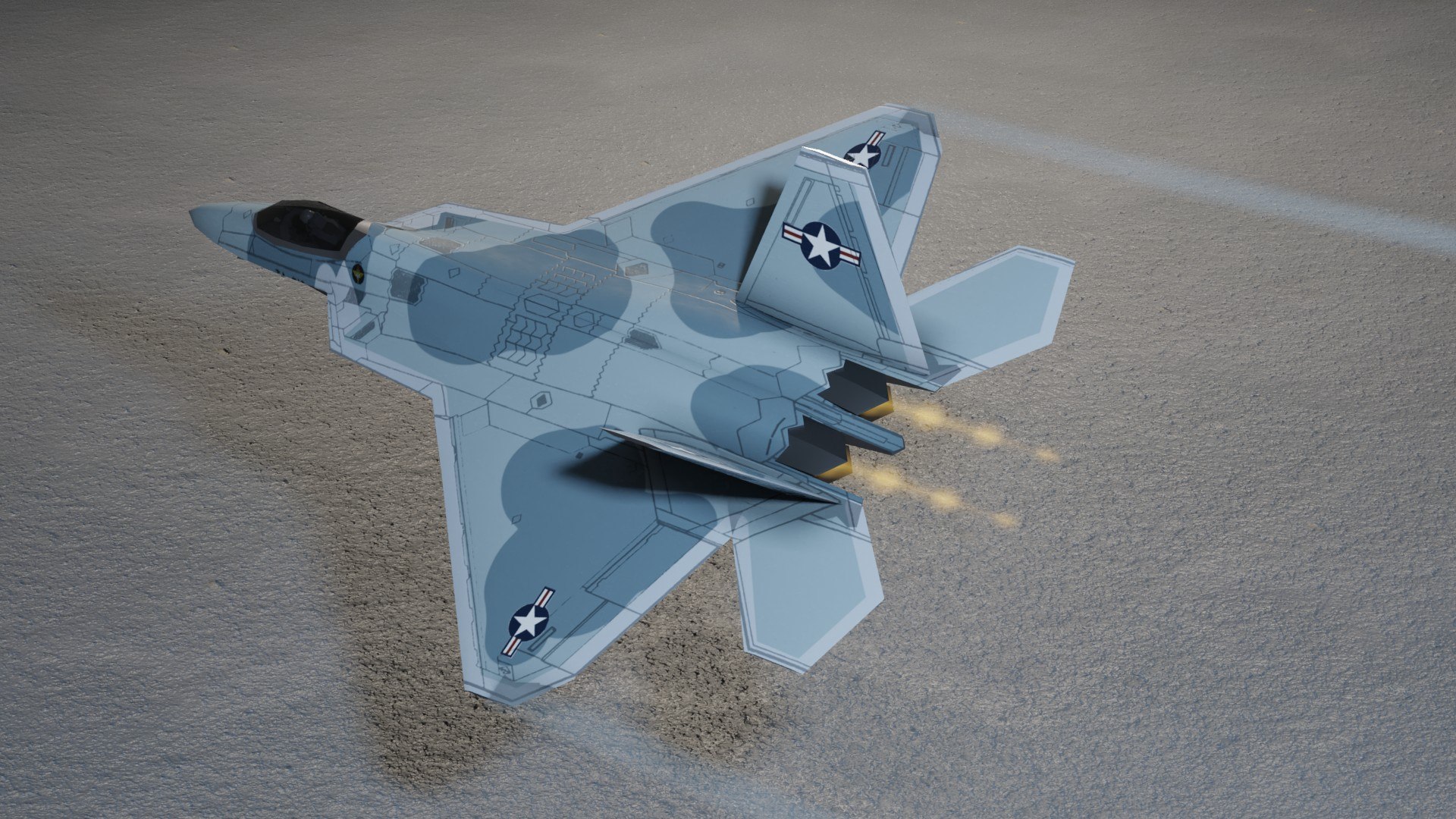 F-22 Raptor Lowpoly Jet Fighter Model - TurboSquid 1825146