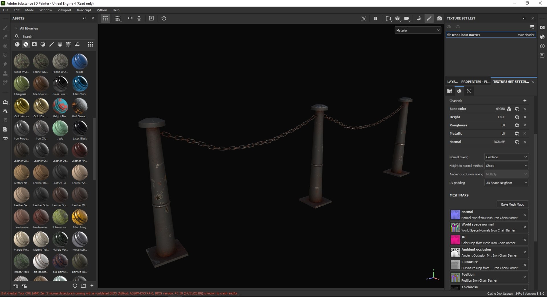 3D Iron Chain Barrier Model - TurboSquid 2143742