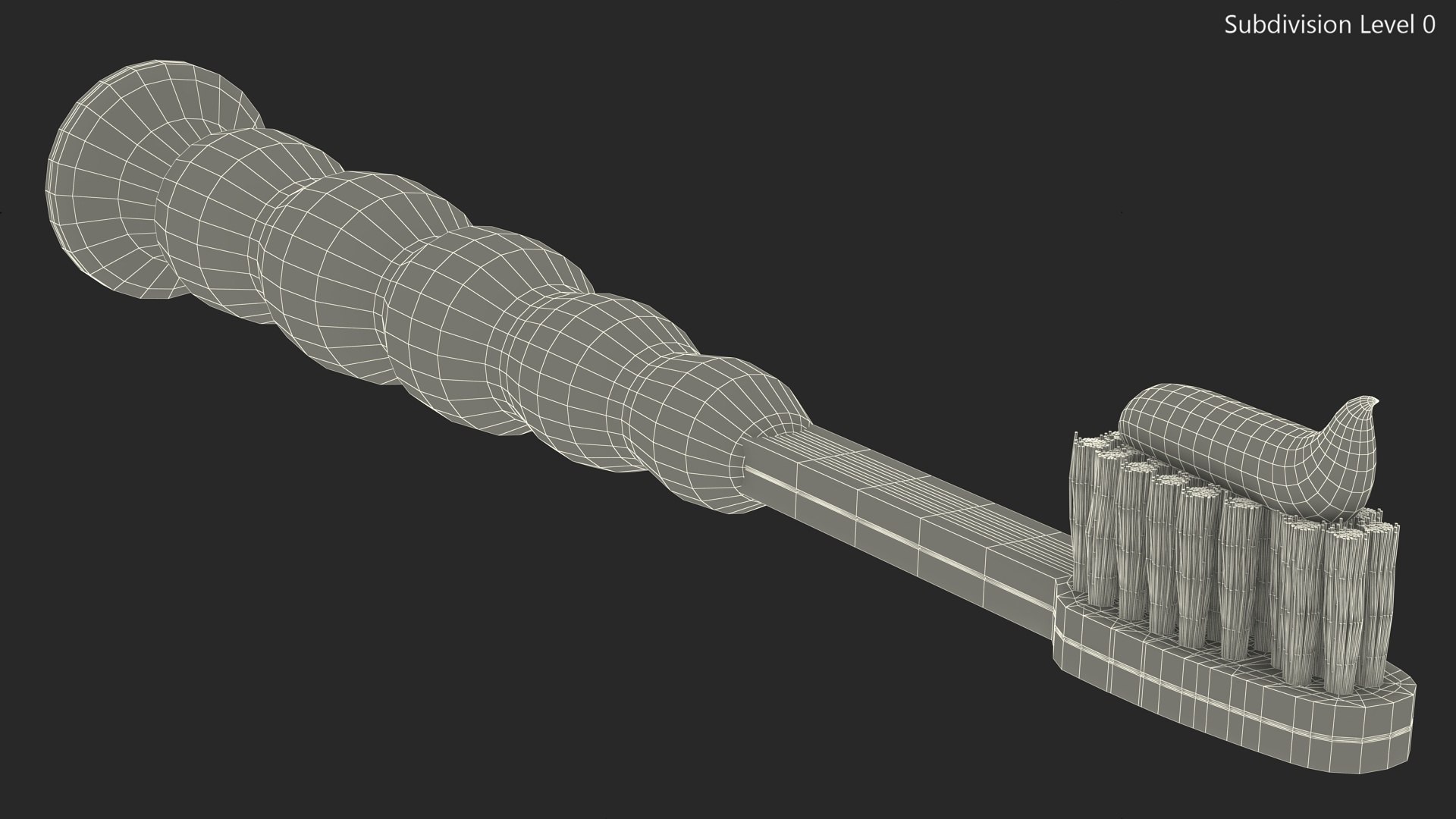 3D Children Toothbrush With Toothpaste Model - TurboSquid 2350495