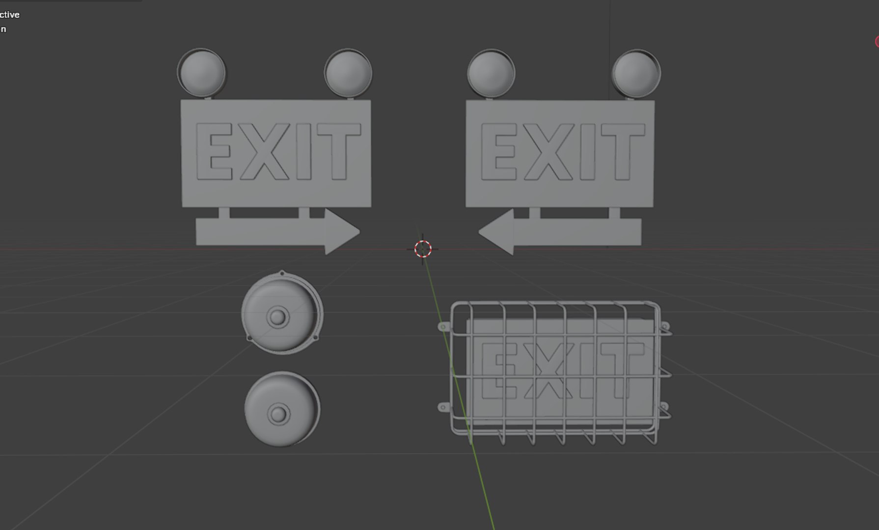 Exit Sign 3D Model - TurboSquid 2419190