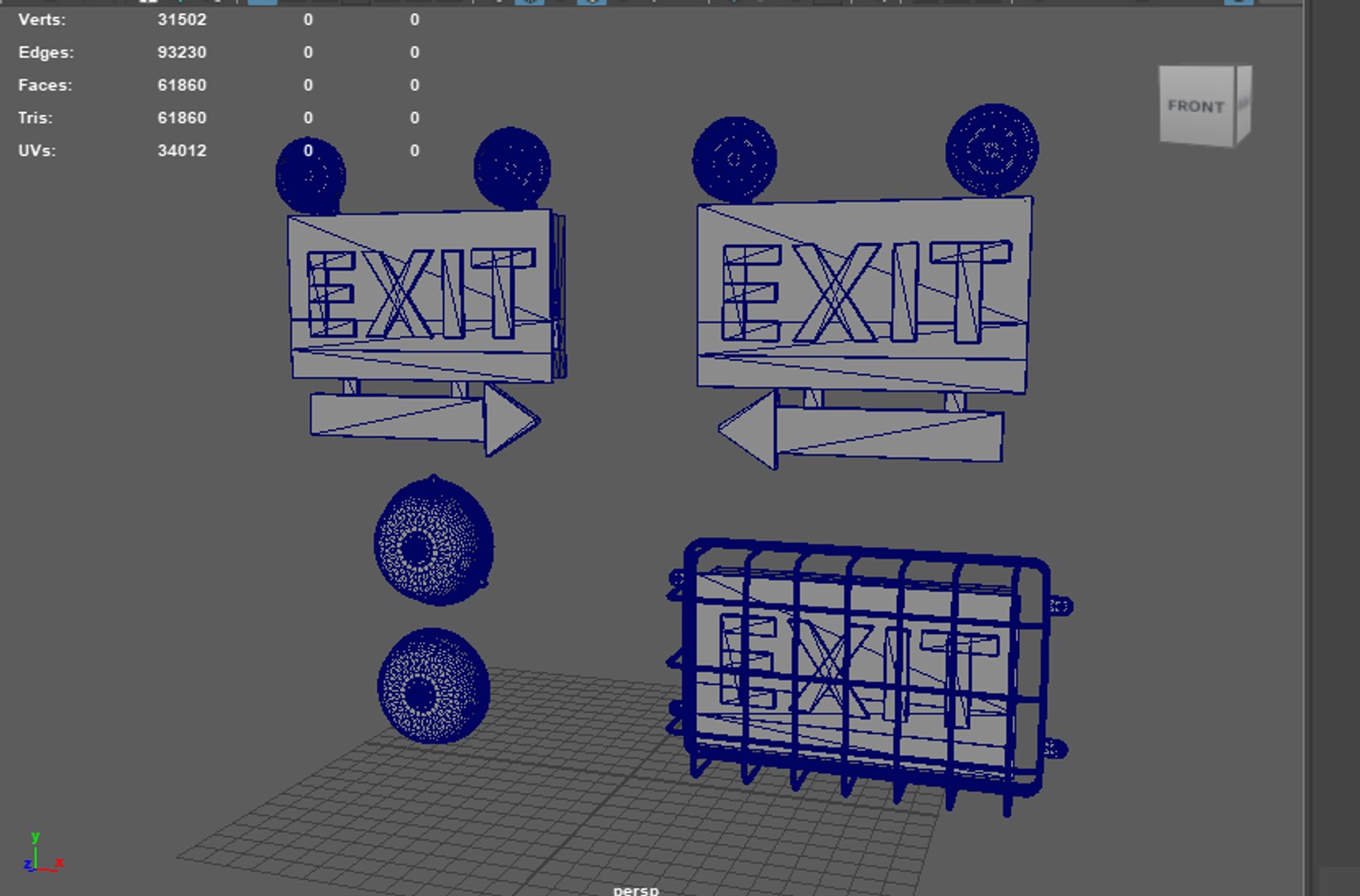 Exit Sign 3D Model - TurboSquid 2419190