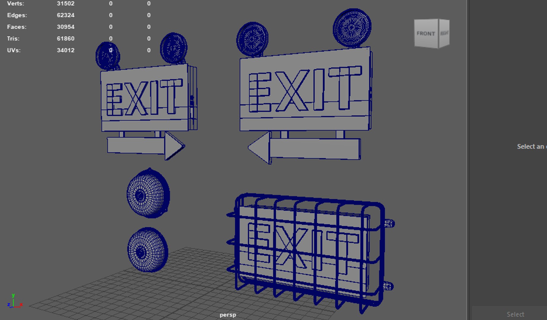 Exit Sign 3D Model - TurboSquid 2419190