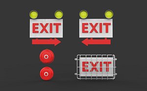 3D Exit Sign Models - Browse & Download Formats - TurboSquid