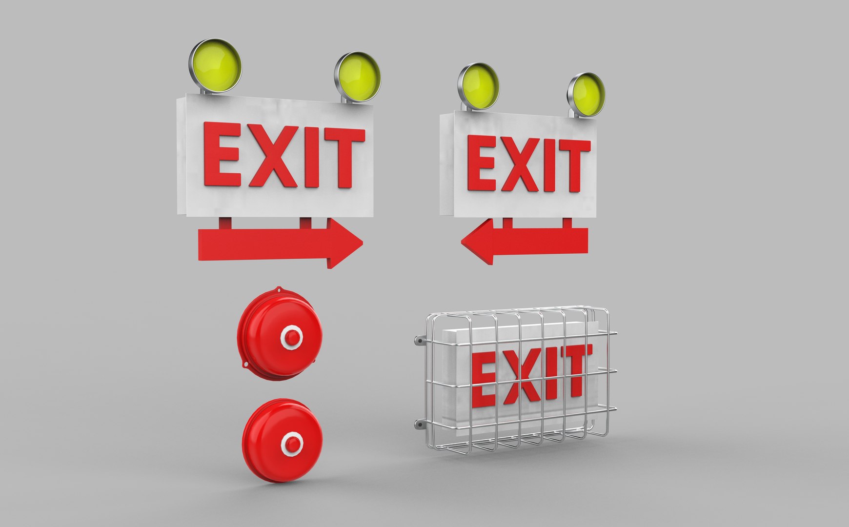 Exit Sign 3D Model - TurboSquid 2419190