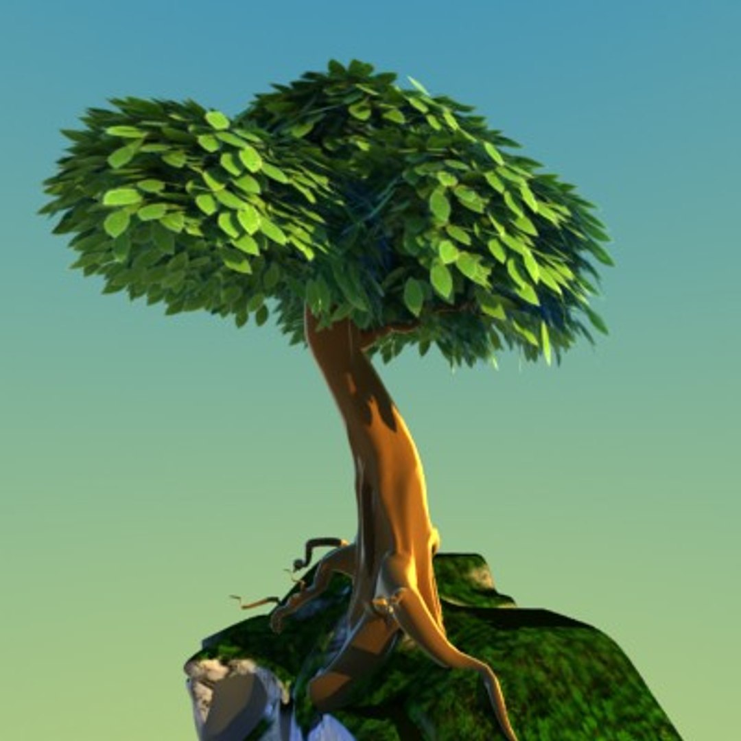 cartoon tree 3d model