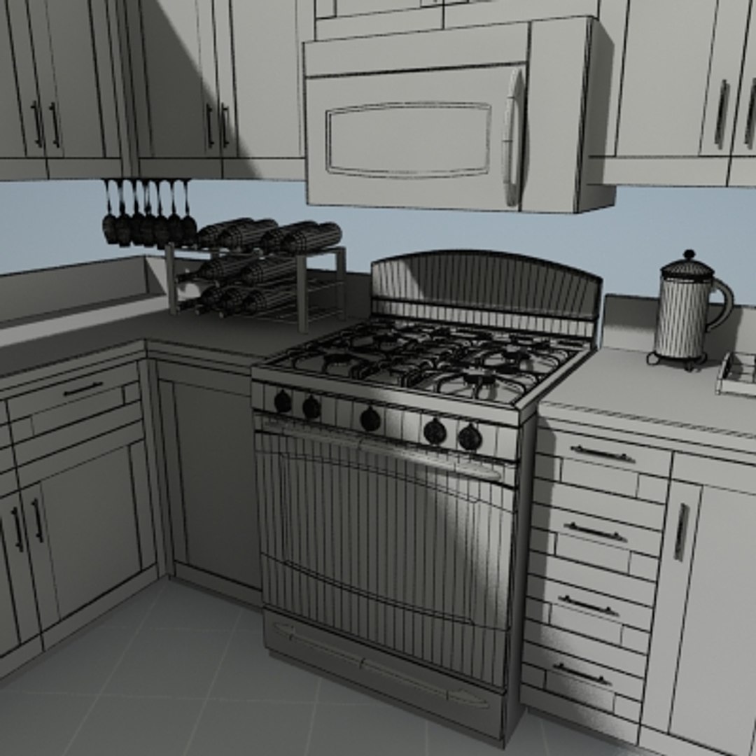 3d Kitchen Set Model