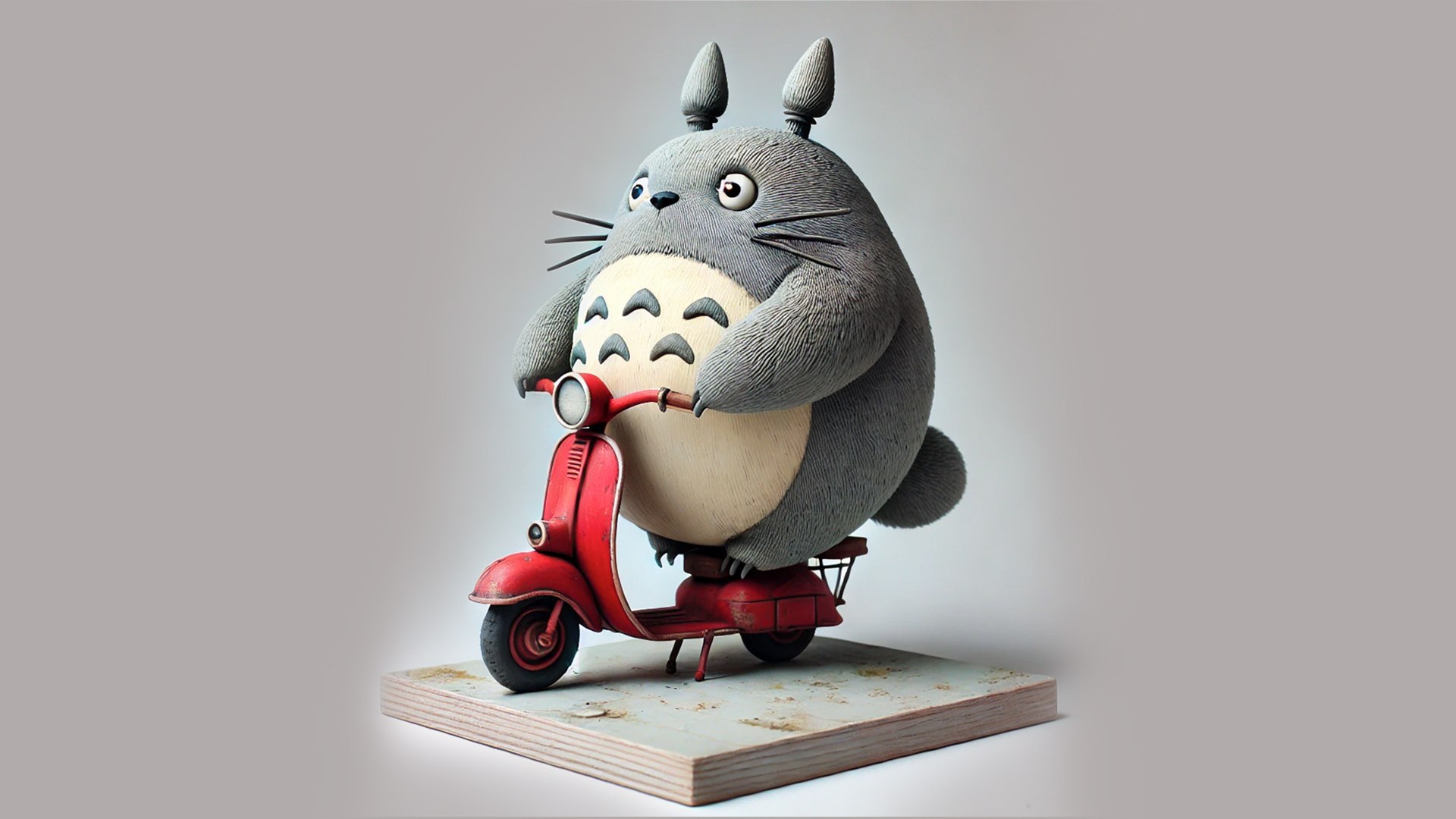 3D Model Totoro Riding Vintage Moped STL 3D Print Model - TurboSquid ...