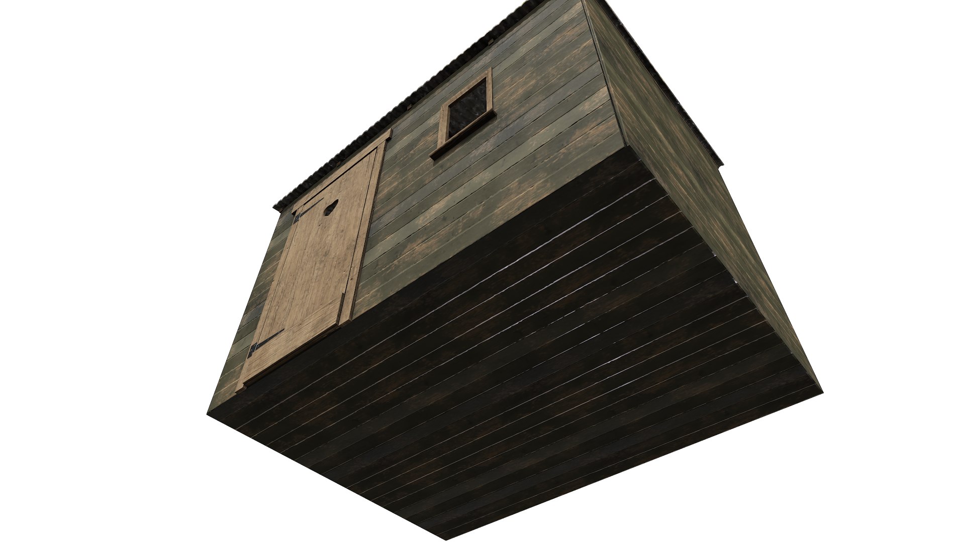 3D Old Wooden Shed Low-poly PBR - TurboSquid 2052499