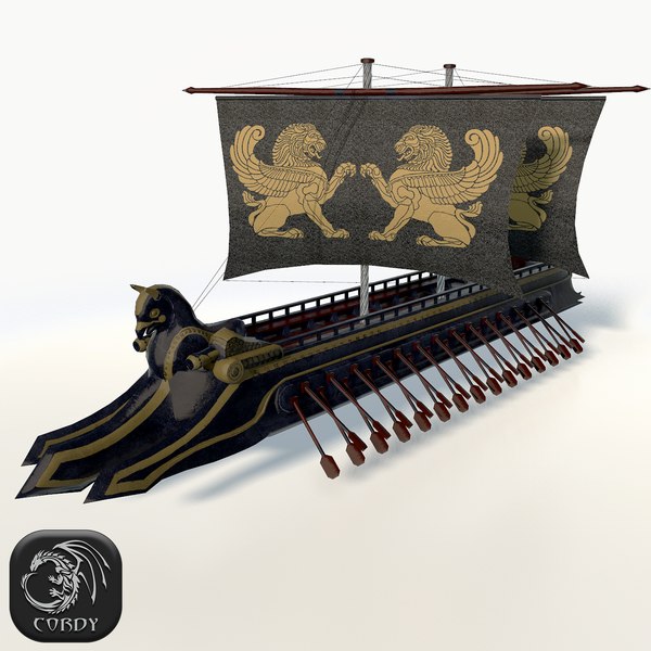 greek ship 3d model