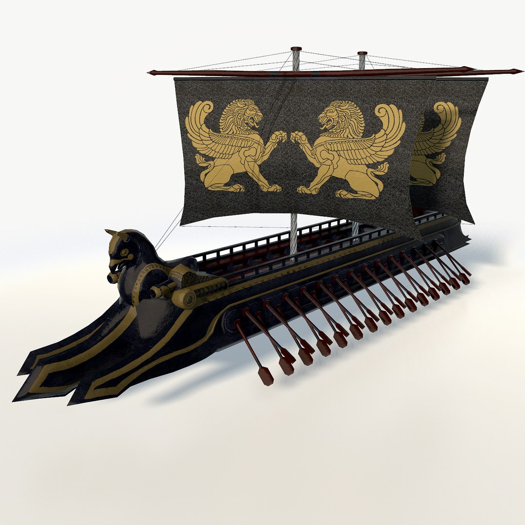 persian trireme 3d model