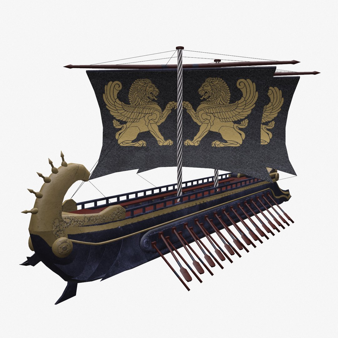 persian trireme 3d model