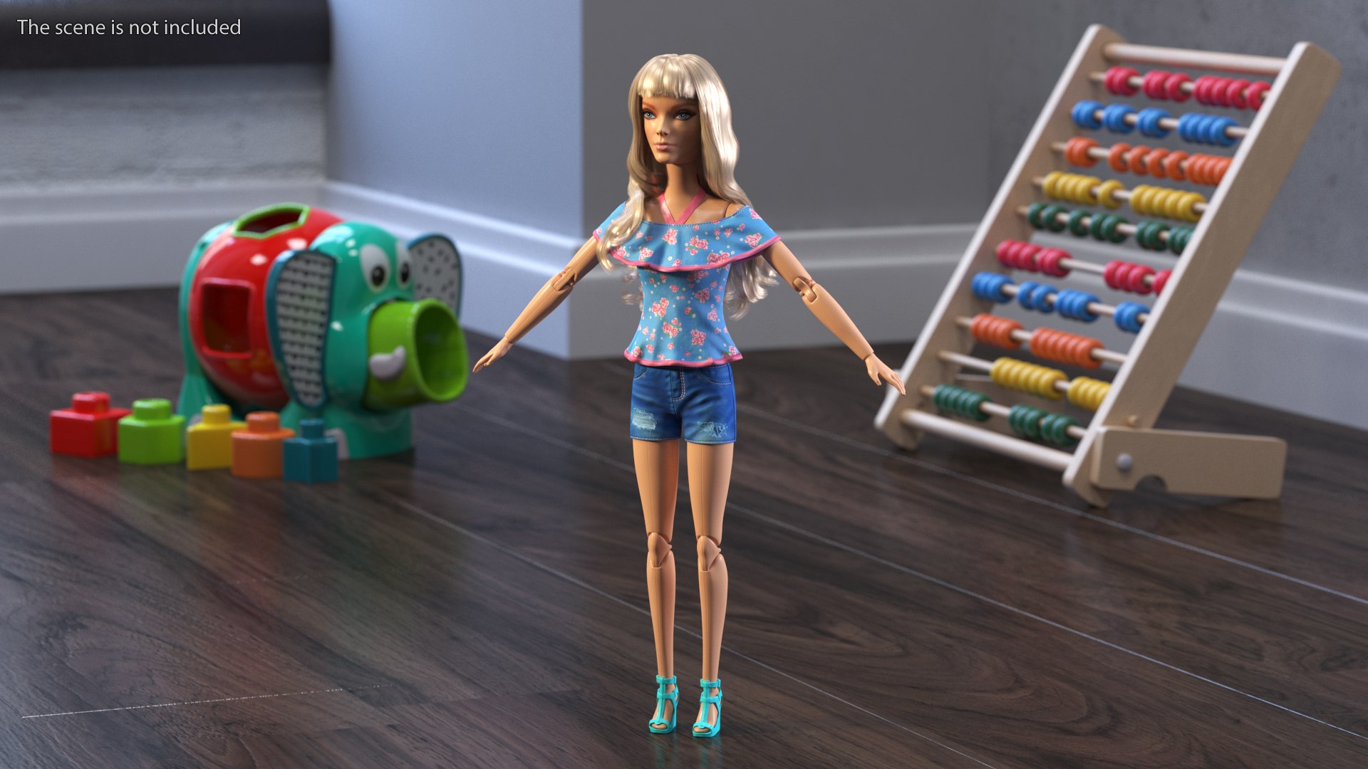 Barbie Doll Jeans Style Rigged For Cinema 4D 3D Model - TurboSquid 2003509