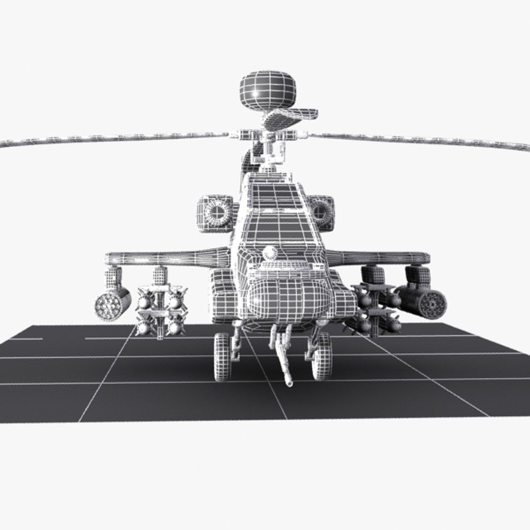 3d Cartoon Attack Helicopter Model