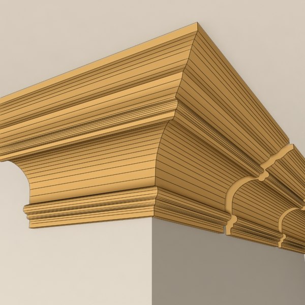 interior cornice molding 3d model