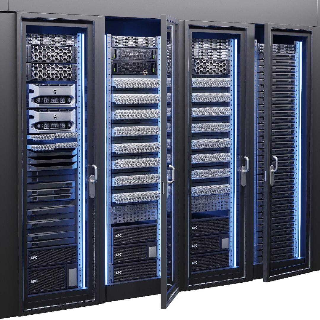 Server Room 3D Model - TurboSquid 1441286