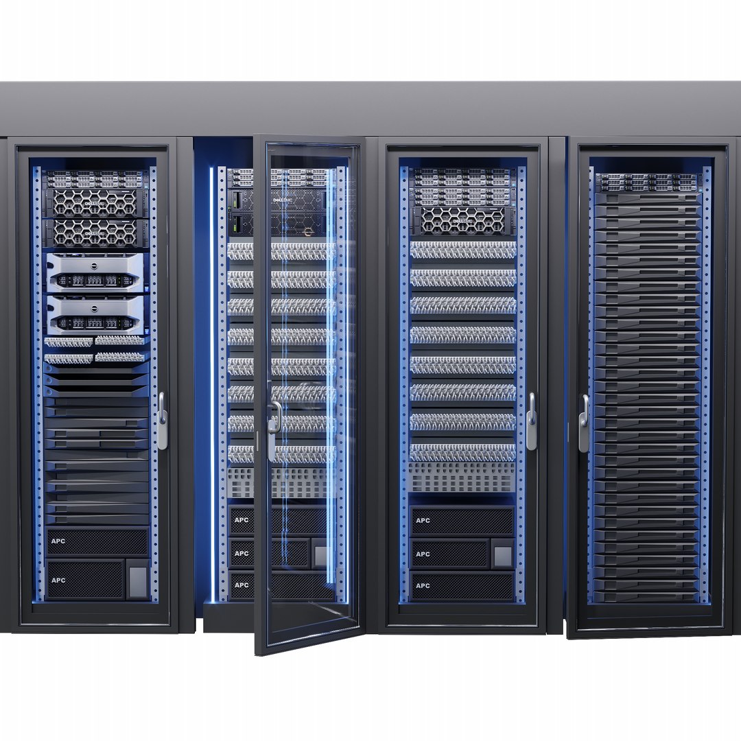 Server Room 3D Model - TurboSquid 1441286