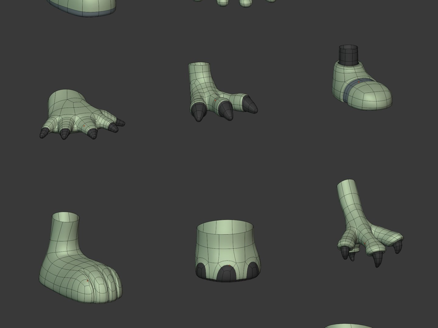 Cartoon Feet Pack Model - TurboSquid 1804578