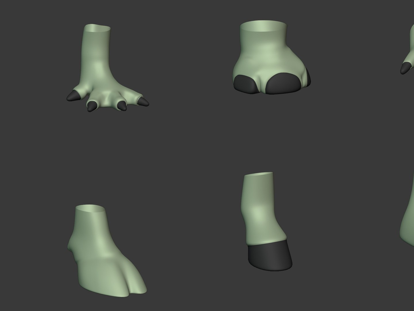 Cartoon Feet Pack Model - TurboSquid 1804578