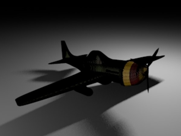 free ww2 fighter plane 3d model