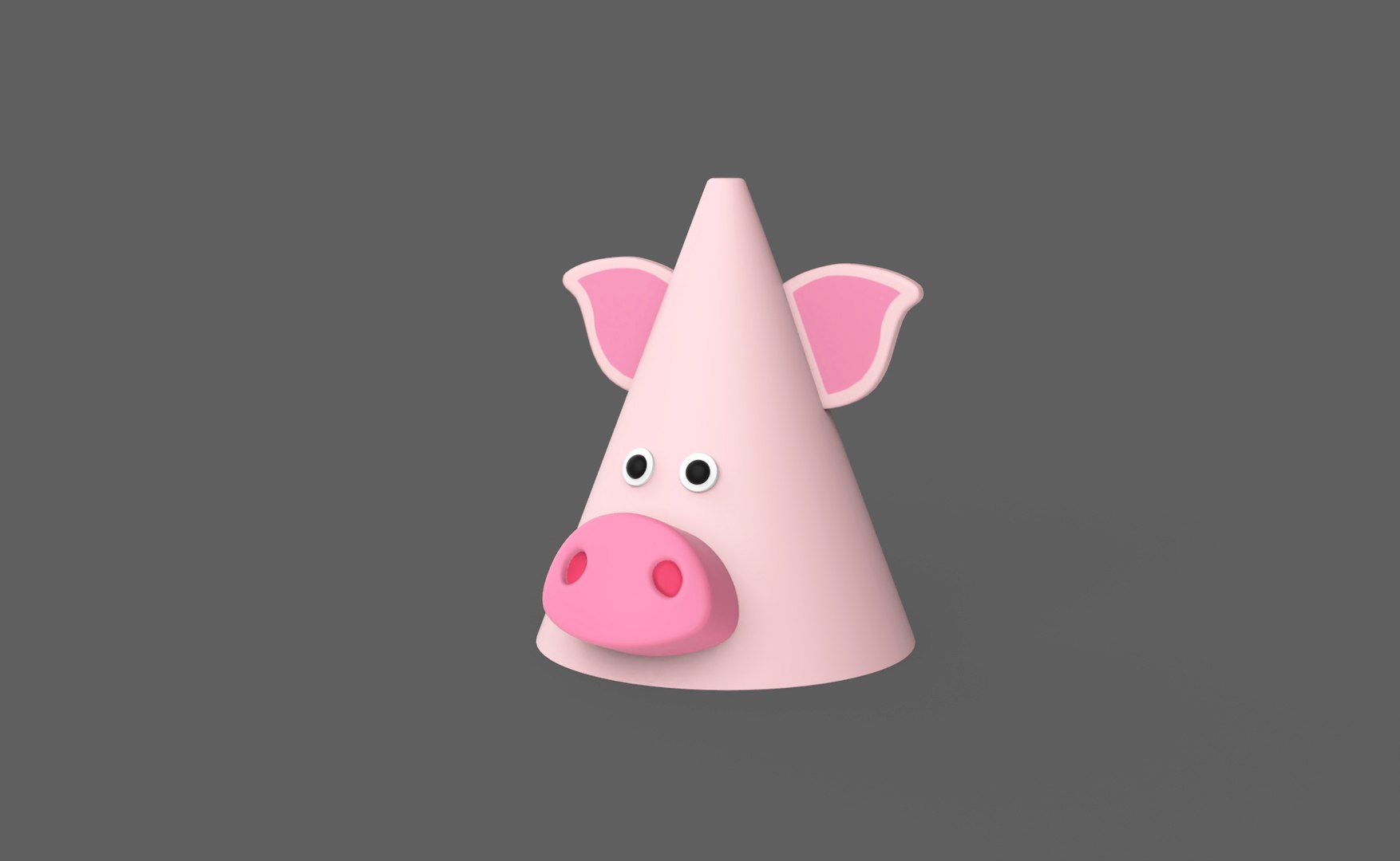 3D Model Funny Animal Pig Birthday Hats For Childrens - TurboSquid 2265758