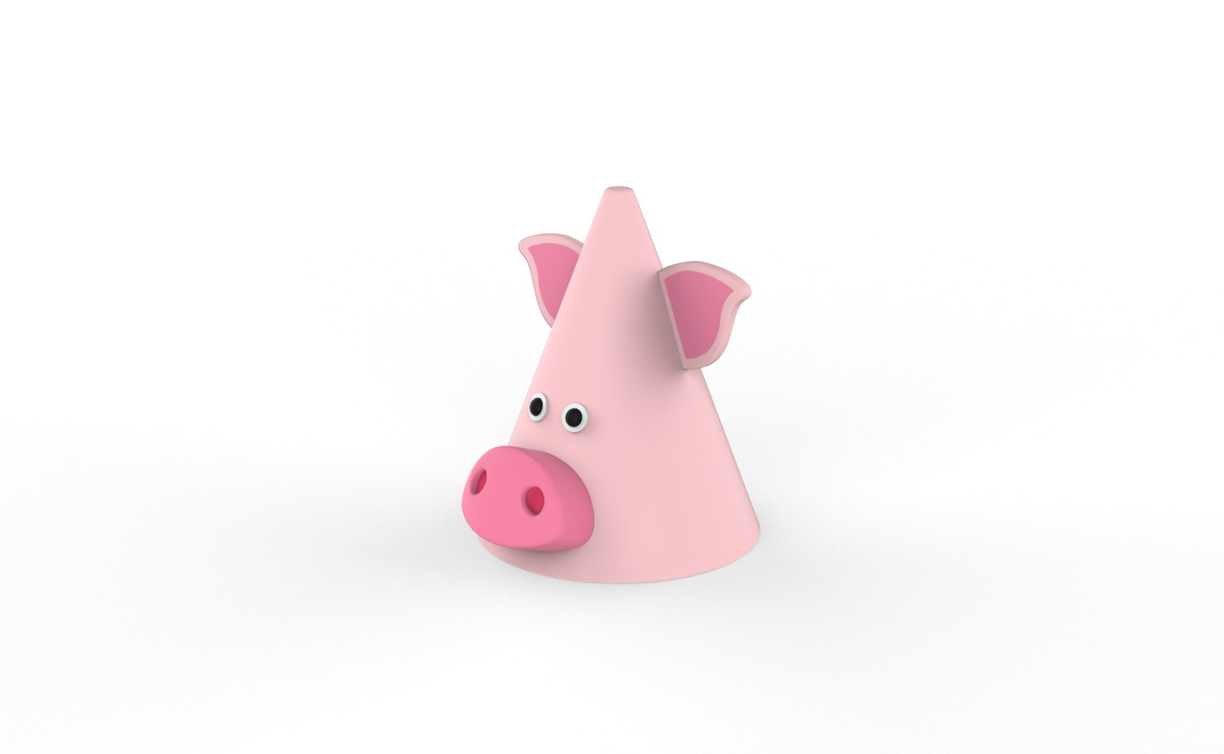 3D Model Funny Animal Pig Birthday Hats For Childrens - TurboSquid 2265758