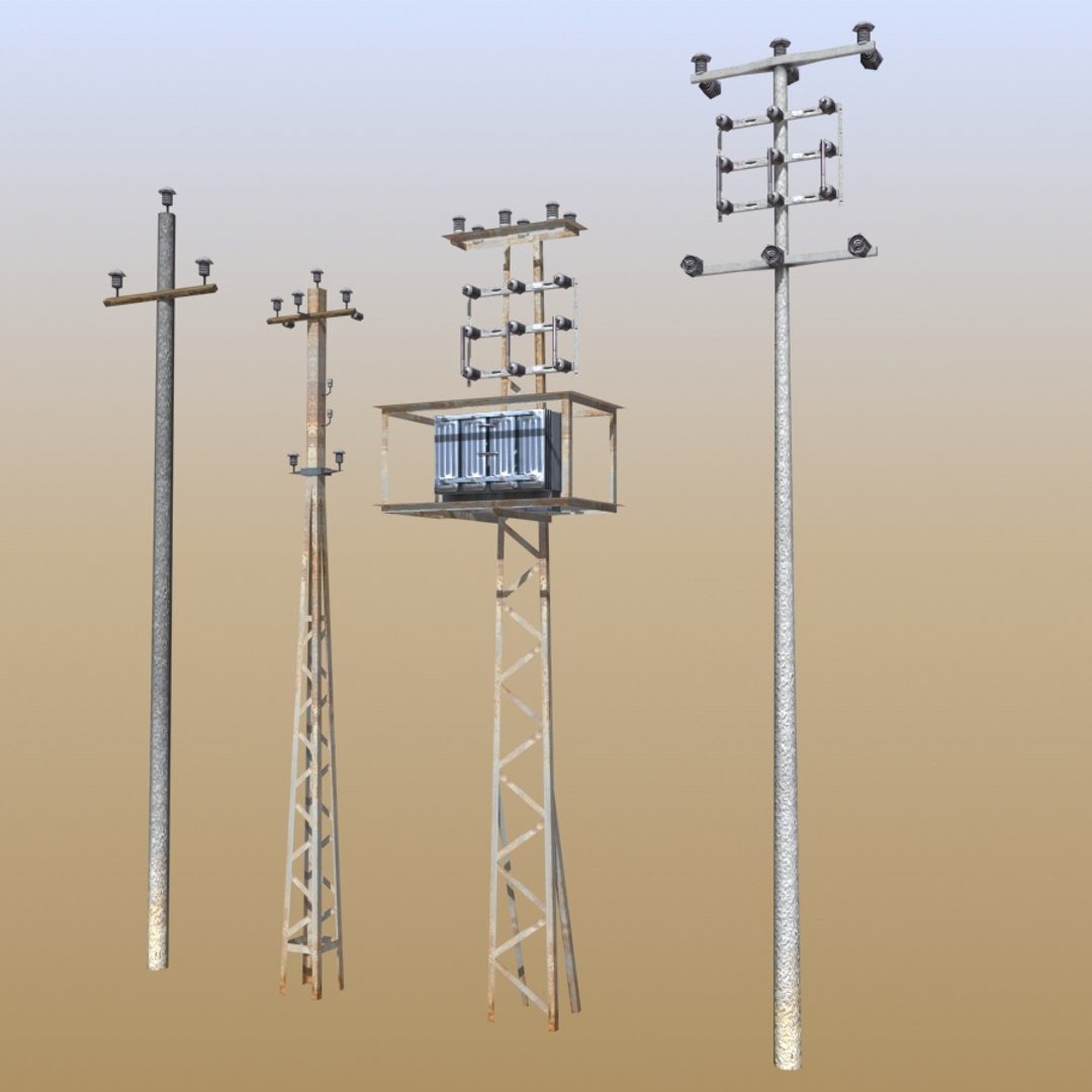 3d Arab City Electric Elements Model