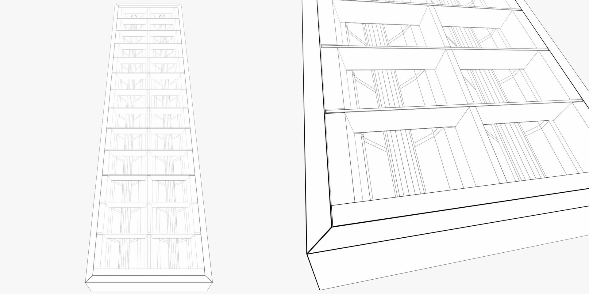 Rectangular Troffer Light Fixture 3D - TurboSquid 2183622