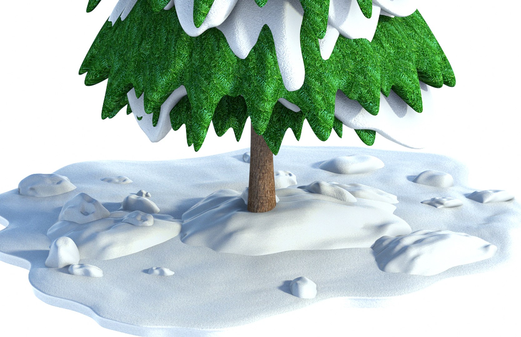 3D Tree Snow Christmas Model - TurboSquid 1253694