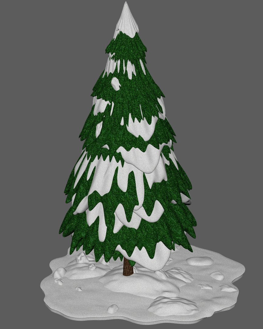 3D Tree Snow Christmas Model - TurboSquid 1253694