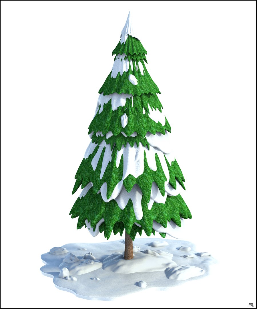 3D Tree Snow Christmas Model - TurboSquid 1253694