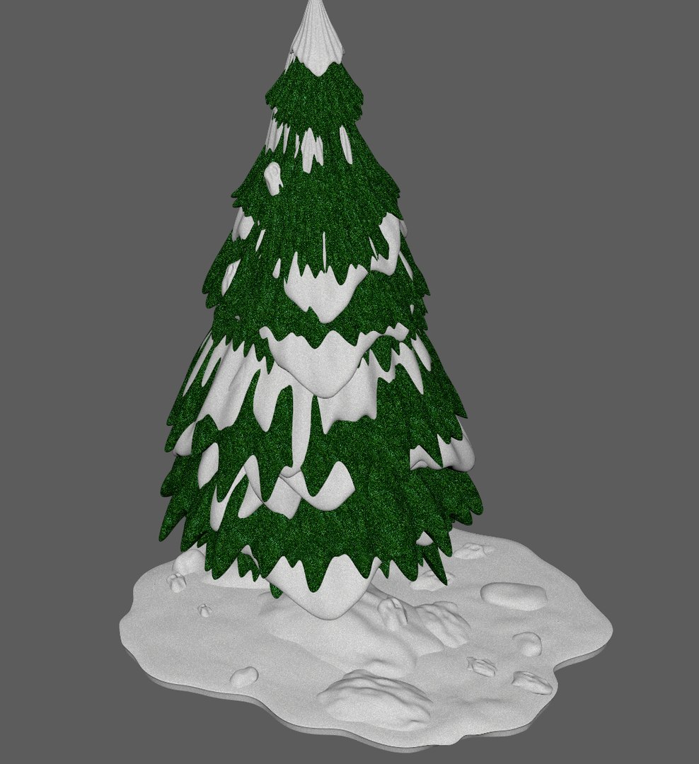 3D Tree Snow Christmas Model - TurboSquid 1253694