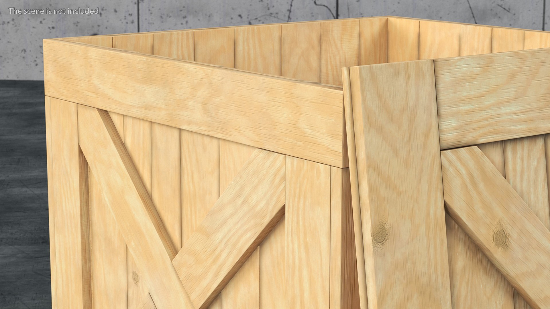 Wooden Shipping Box With Lid 3D Model - TurboSquid 1863168