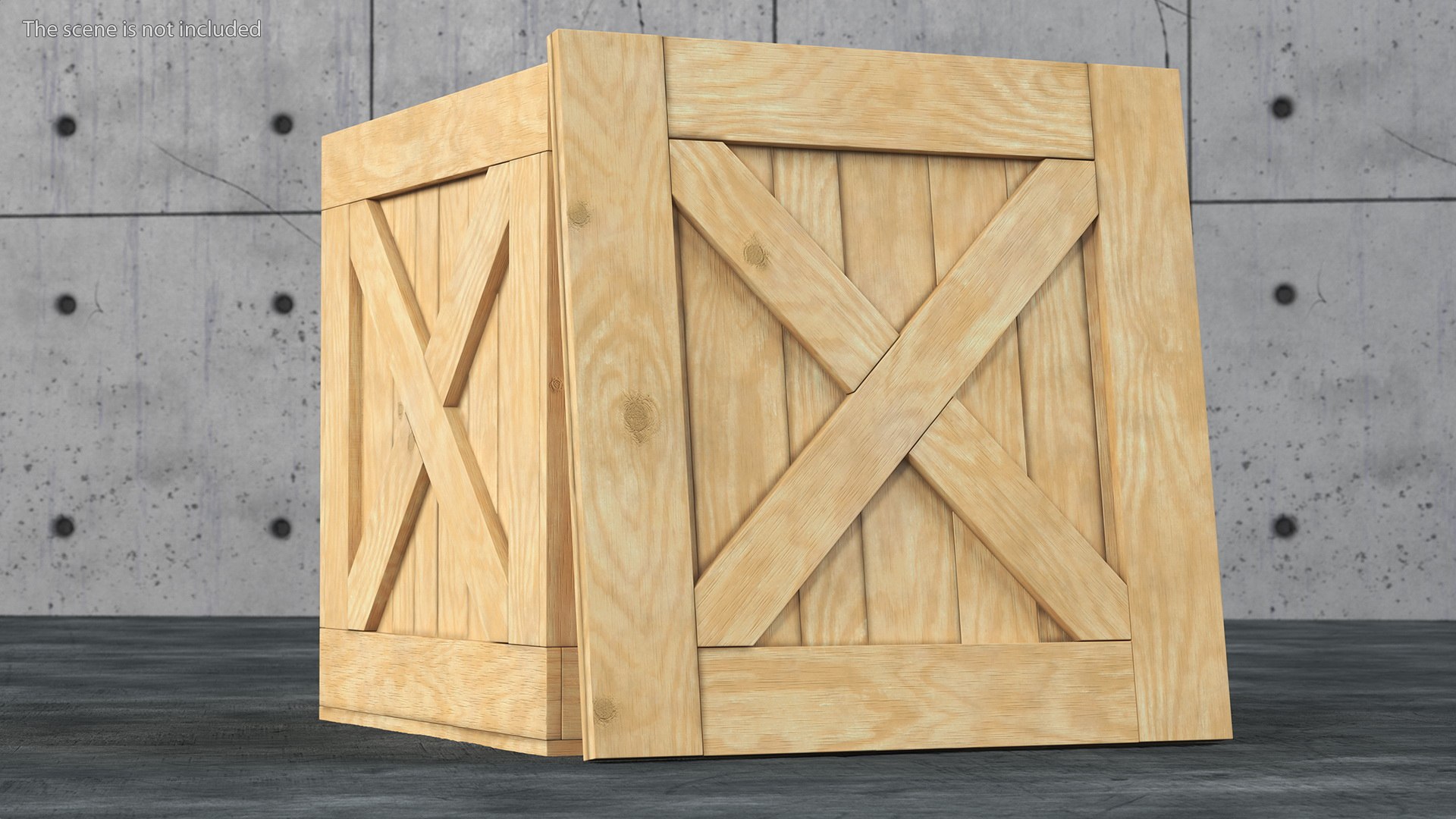 Wooden Shipping Box With Lid 3D Model - TurboSquid 1863168