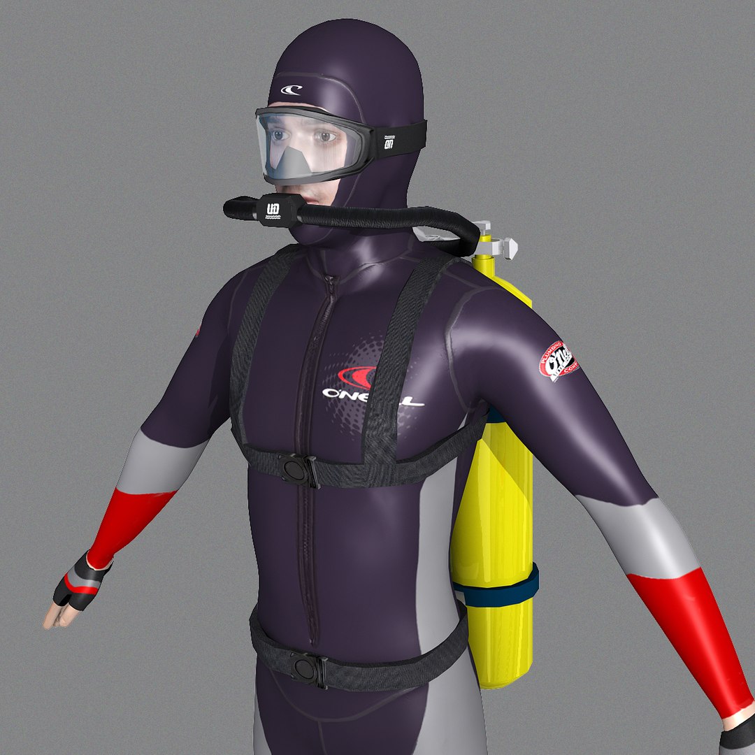 3d Model Scuba Diver