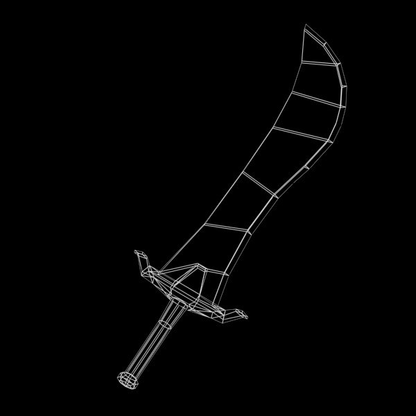 3d fantasy sword model