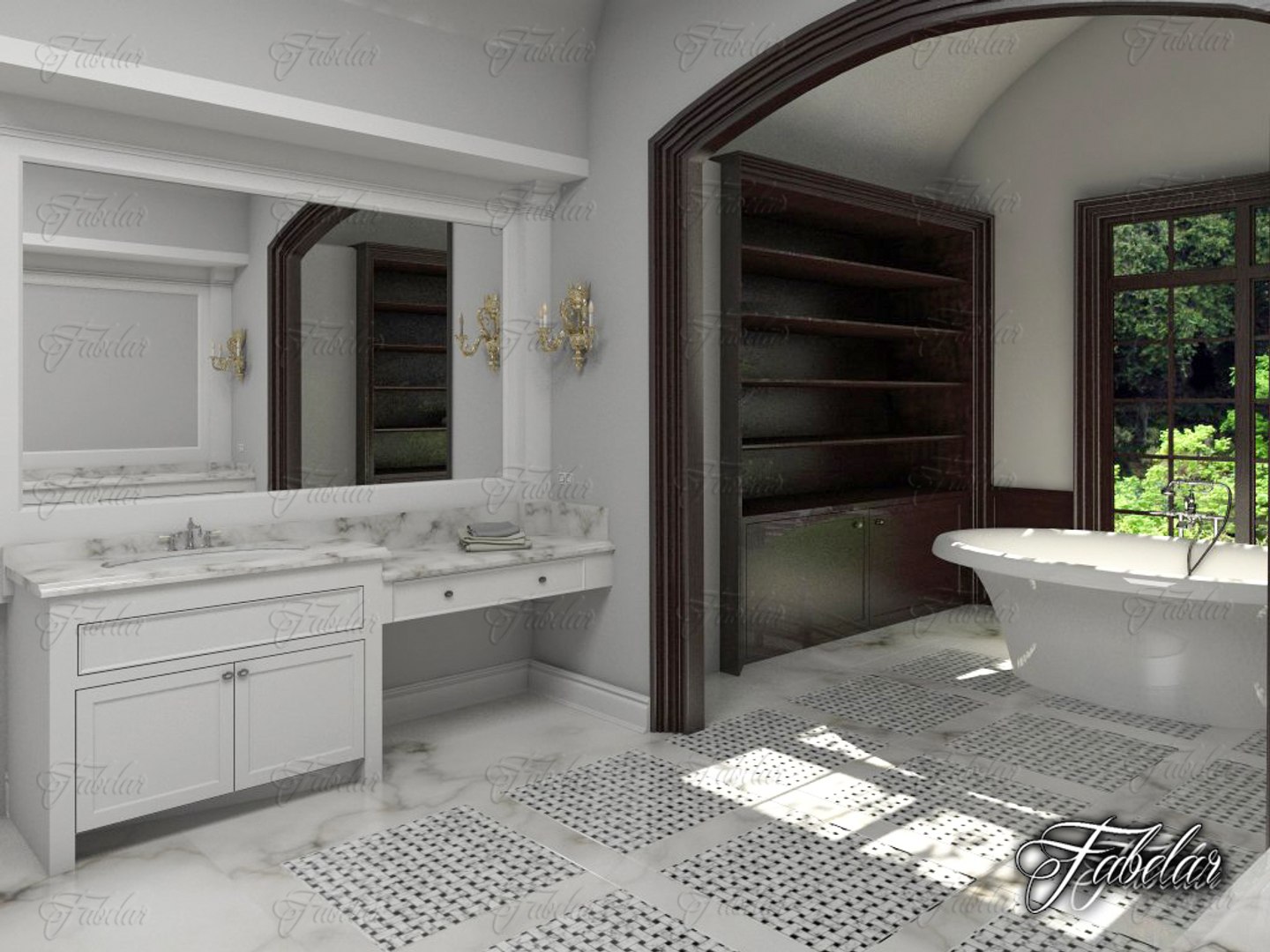 3D Model Bathroom Scene - TurboSquid 1232526