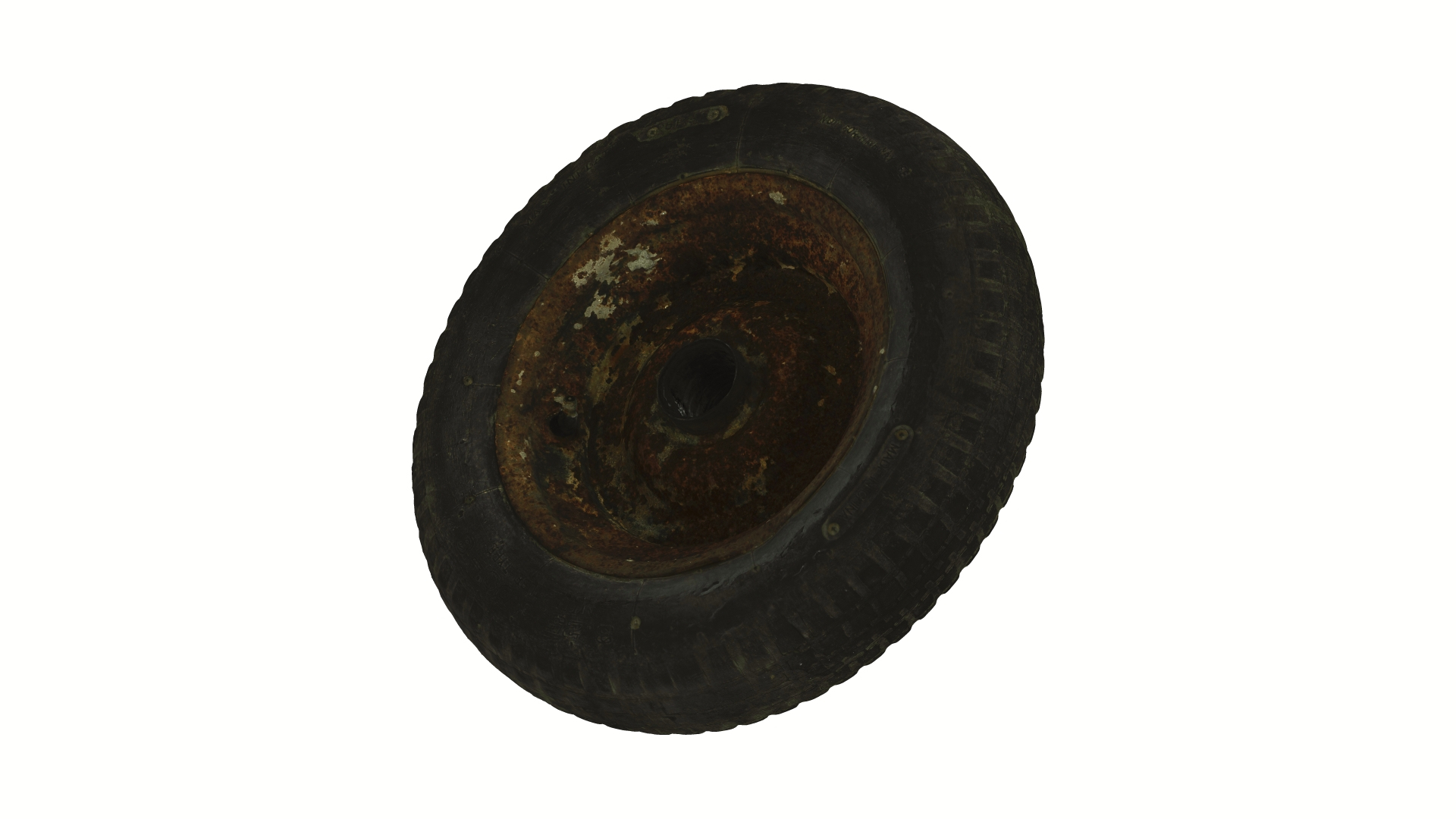 3D Wheelbarrow Rusty Wheel Raw Scanned - TurboSquid 1783399