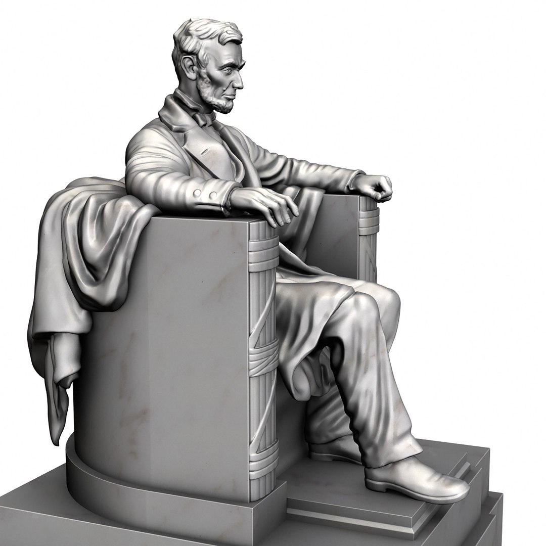 3d Memorial Abraham Statue Model
