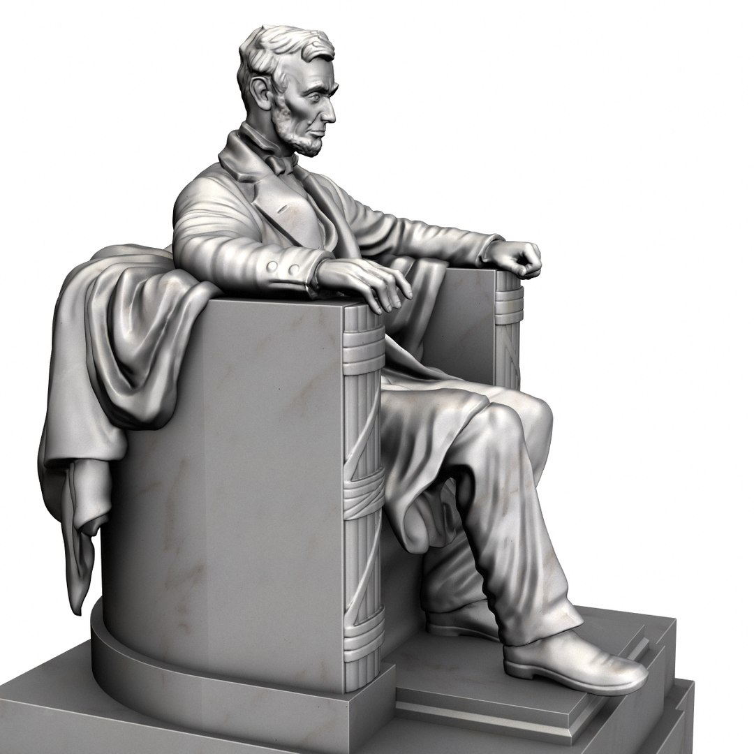 3d Memorial Abraham Statue Model