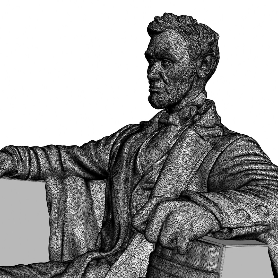 3d Memorial Abraham Statue Model