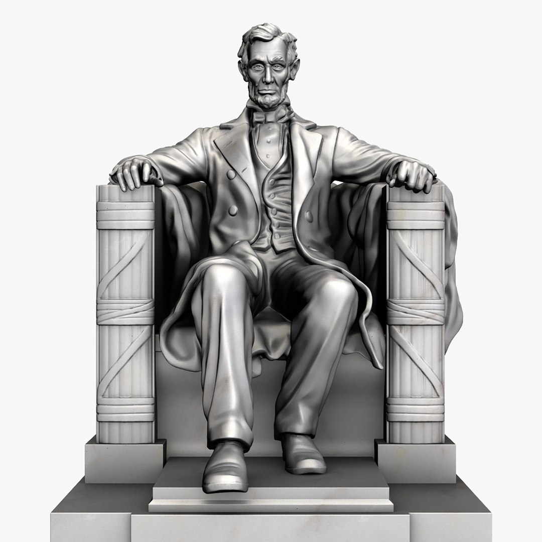 3d Memorial Abraham Statue Model