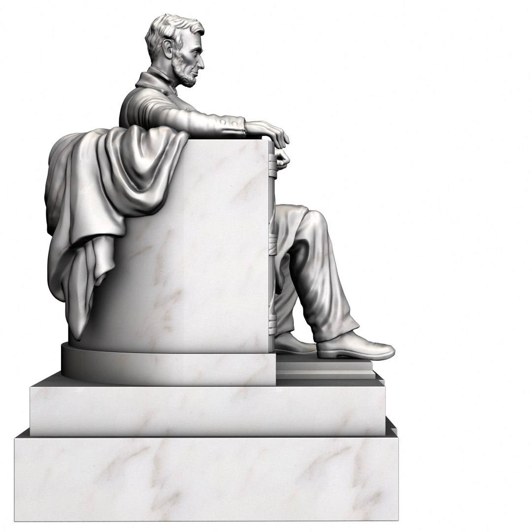 3d Memorial Abraham Statue Model