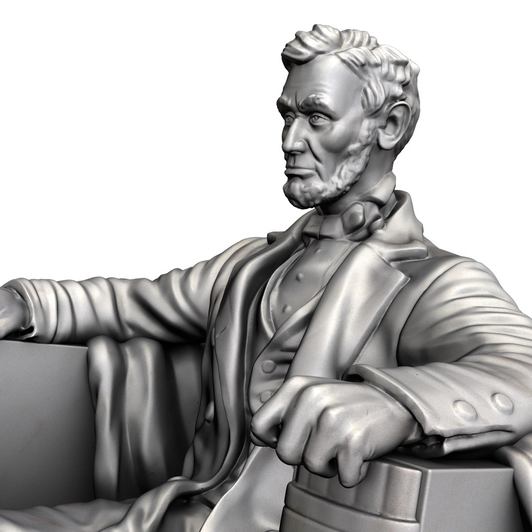 3d Memorial Abraham Statue Model