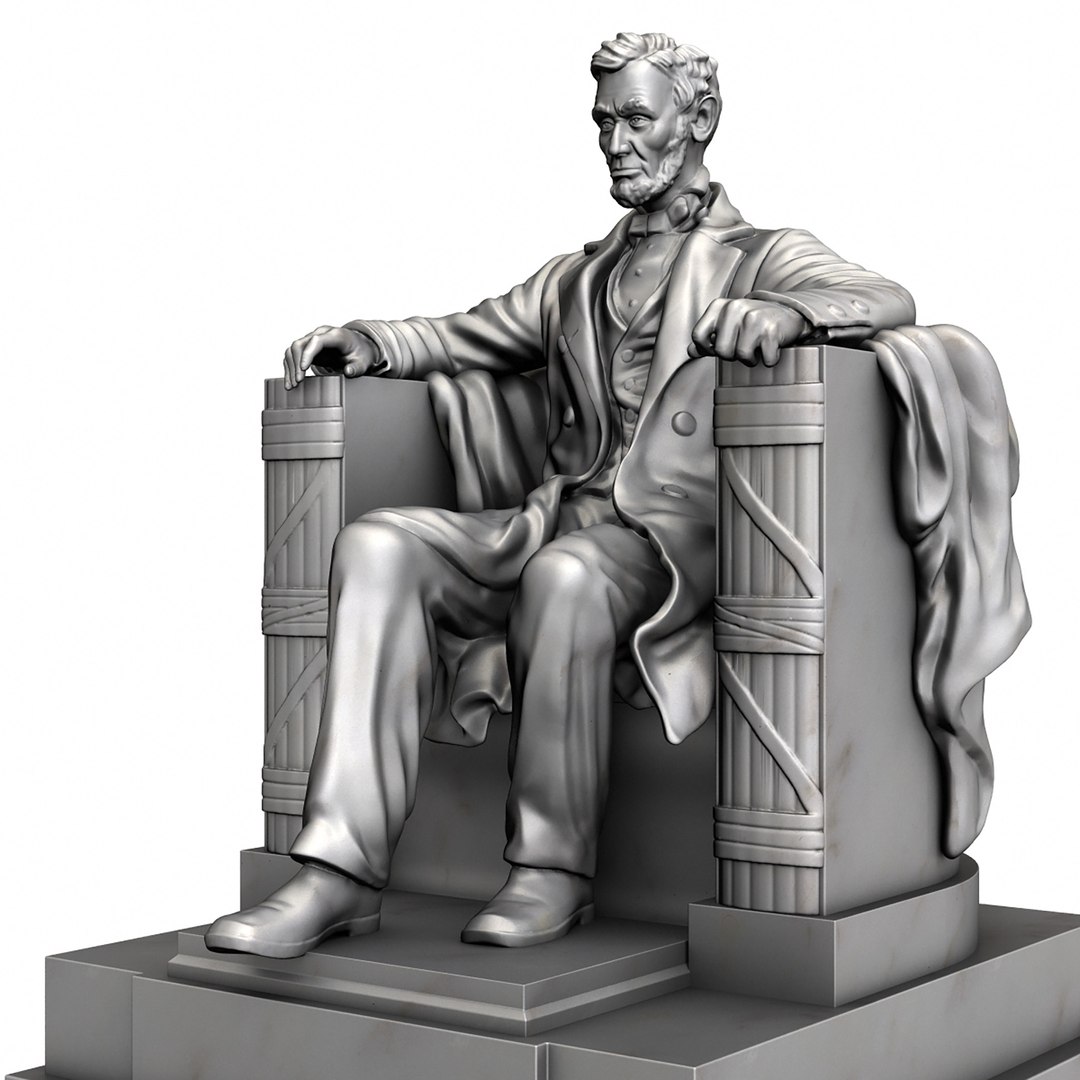 3d Memorial Abraham Statue Model